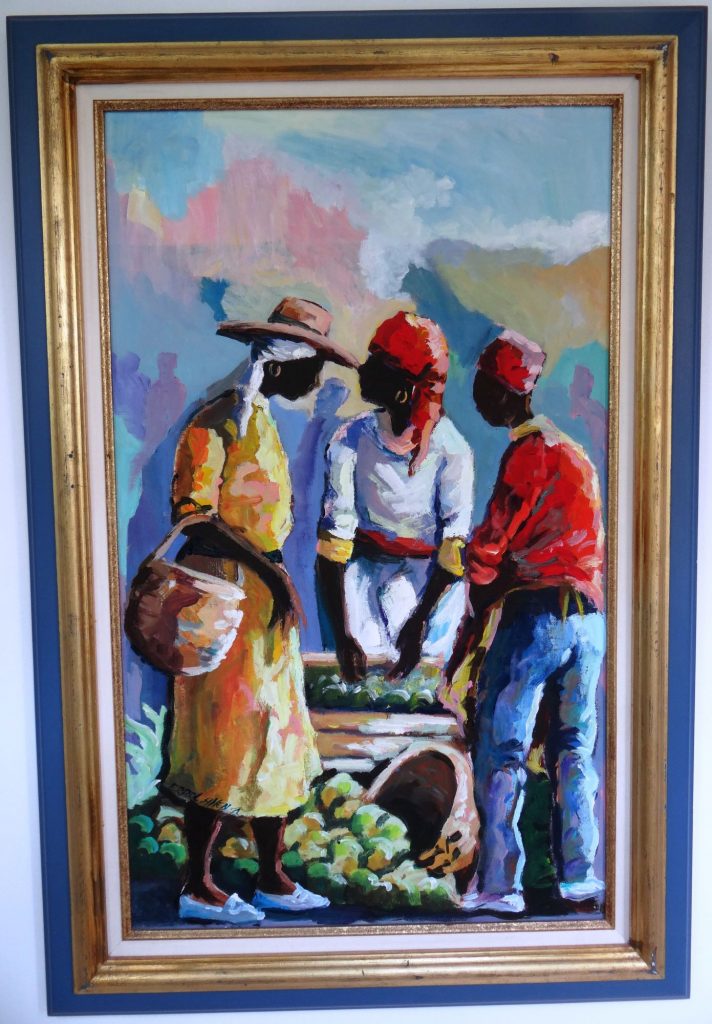 Errol Allen Jamaican Market Scene Oil Painting – Signed Caribbean ...
